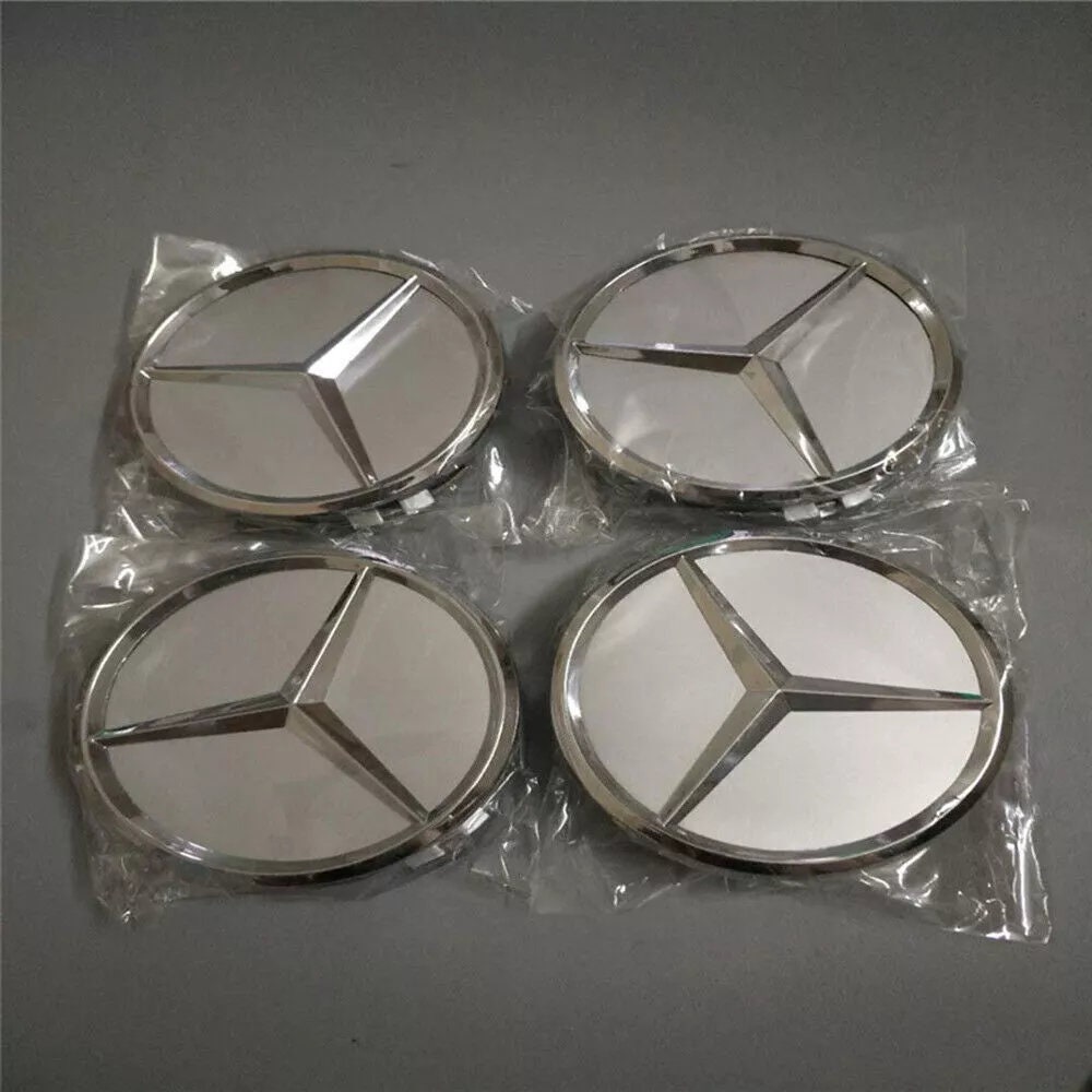 For Mercedes-benz Silver Wheel Center Hub Caps 75MM - Etsy
