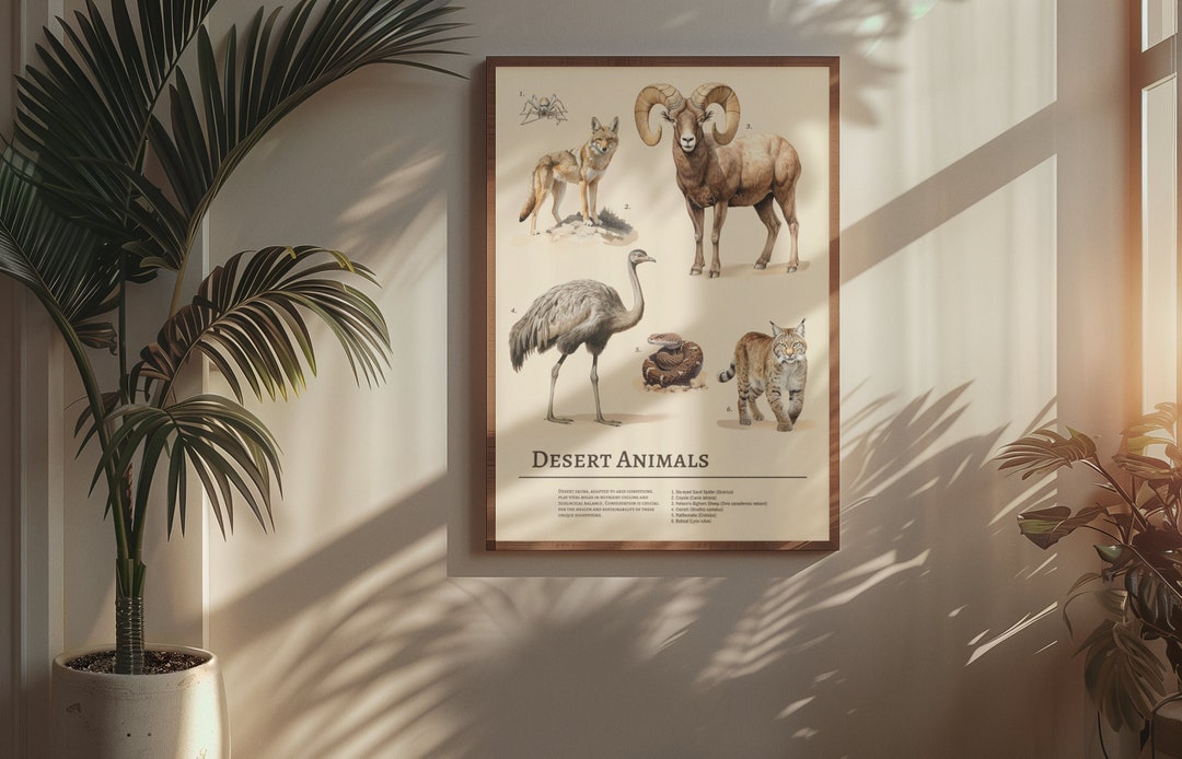 Desert Animals Educational Posters Wild Animals Poster Farm Animals ...