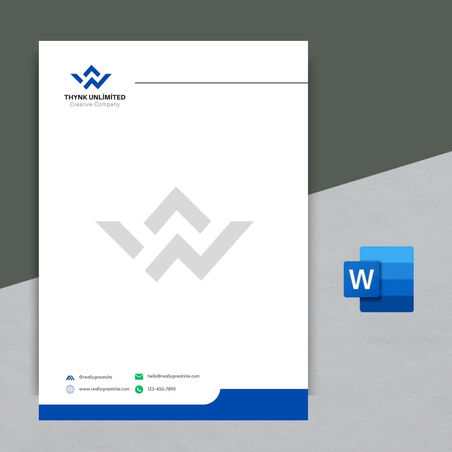 Business Letterhead Template Canva Editable, Custom Company Letterhead ...