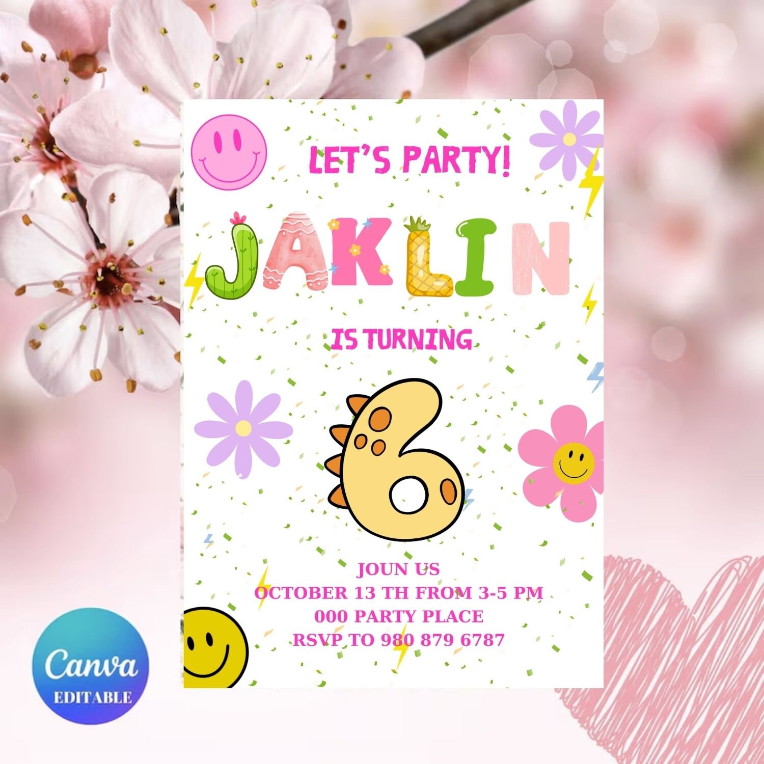 Editable Birthday Party Invitation Stoney Clover Lane Varsity Patch ...