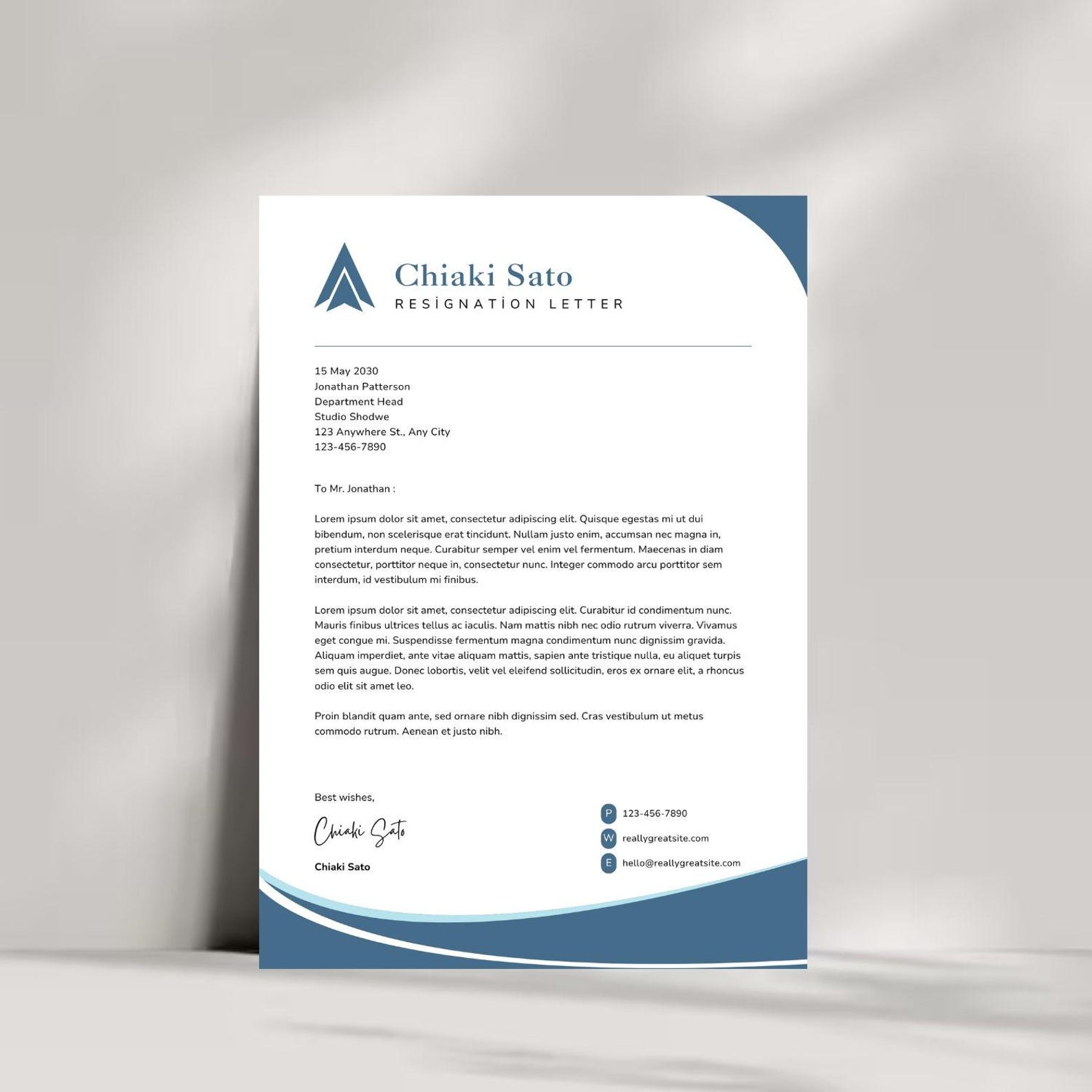 Letterhead Template | Modern and Professional Letterhead | Microsoft ...