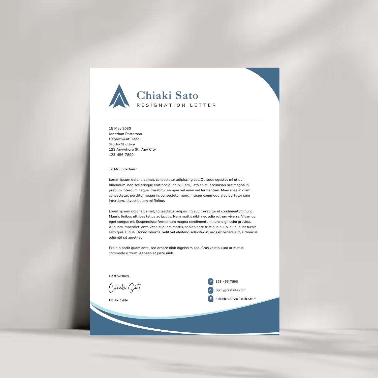 Letterhead Template | Modern and Professional Letterhead | Microsoft ...