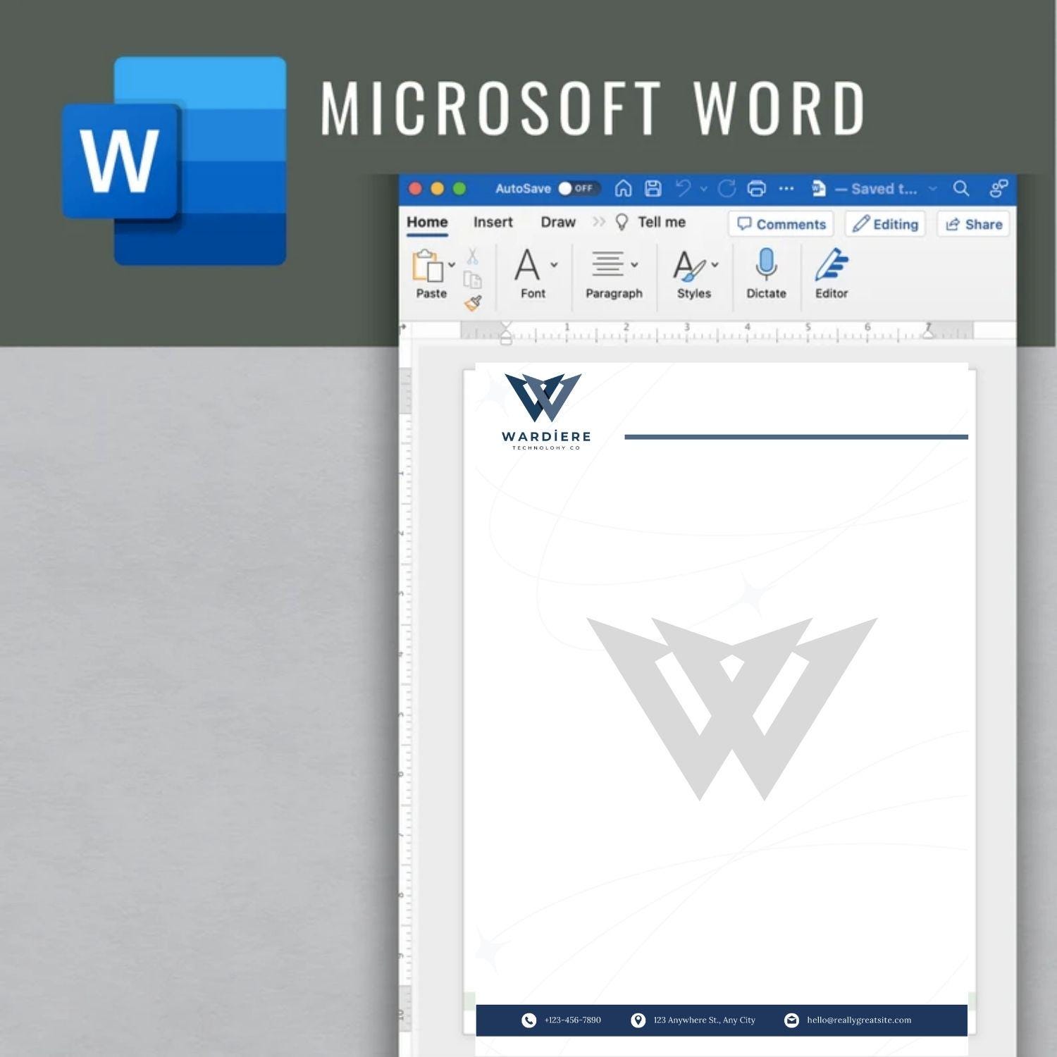 Letterhead Template | Modern and Professional Letterhead | Microsoft ...