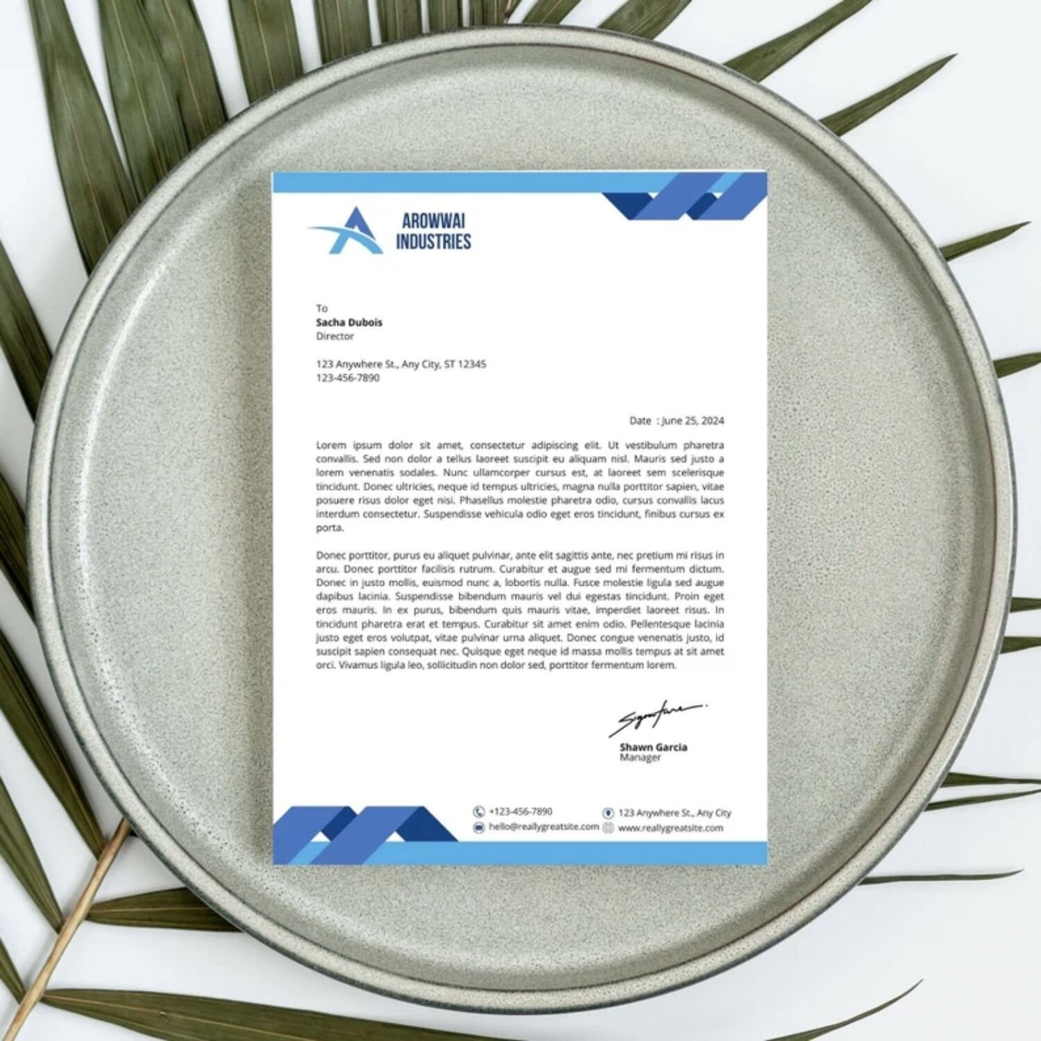 Business Letterhead 2 Template Canva Editable, Custom Company ...