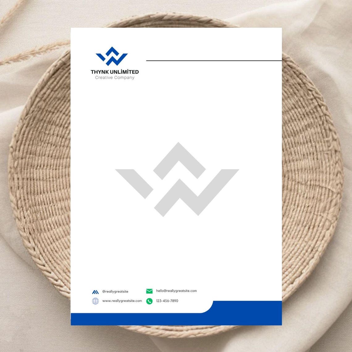 Business Letterhead Template Canva Editable, Custom Company Letterhead ...