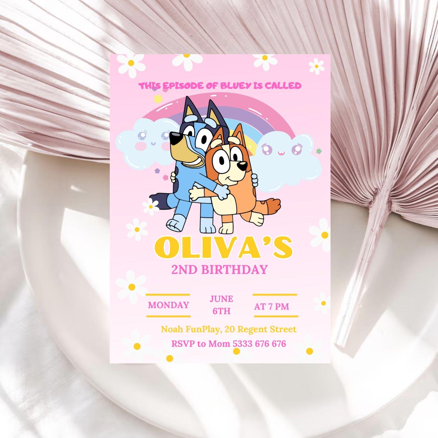 Girl Birthday Invitation Template Invitation Digital Girl Invite ...