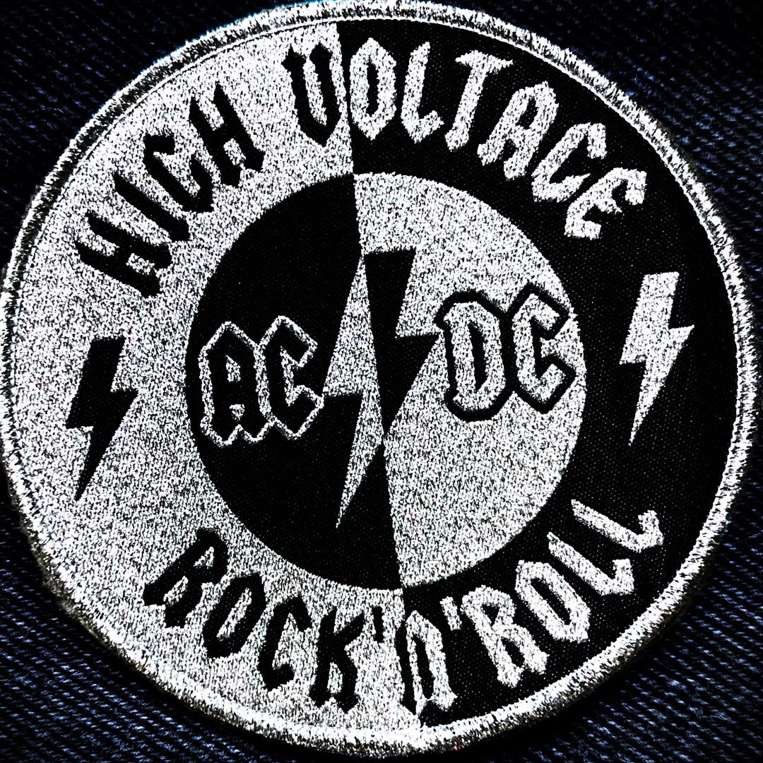 AC/DC High Voltage Woven Patch - Etsy