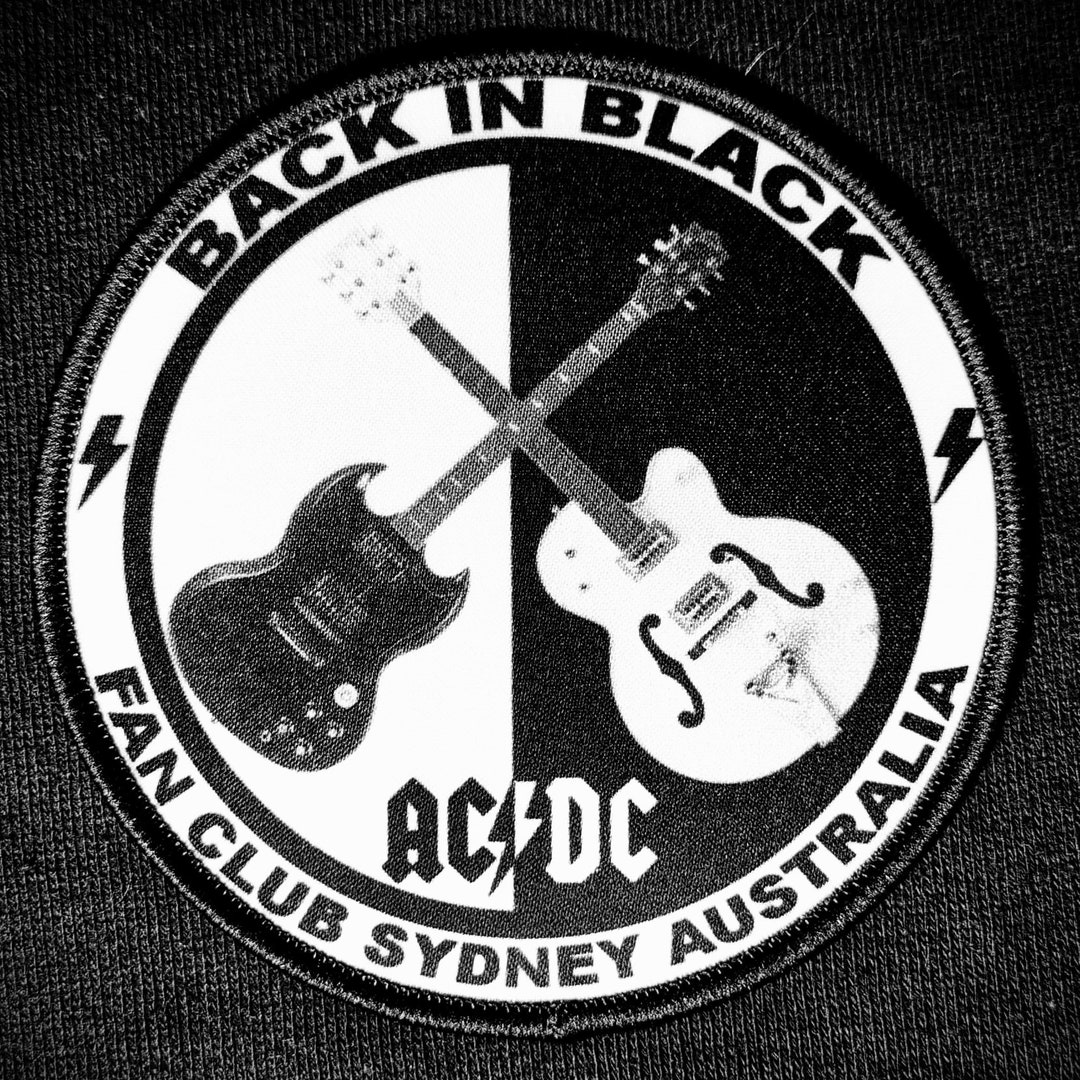 AC/DC Back in Black Patch - Etsy