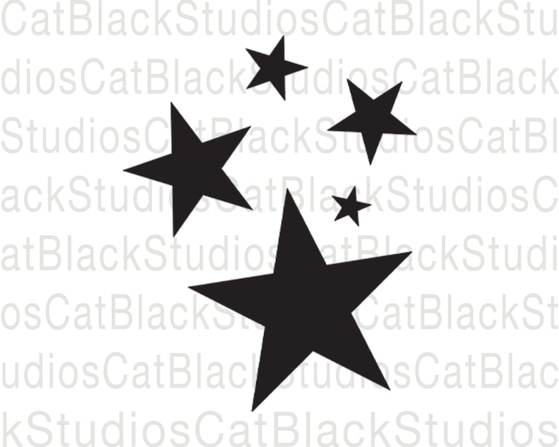 Five Stars SVG | PNG Instant Digital Download - Etsy