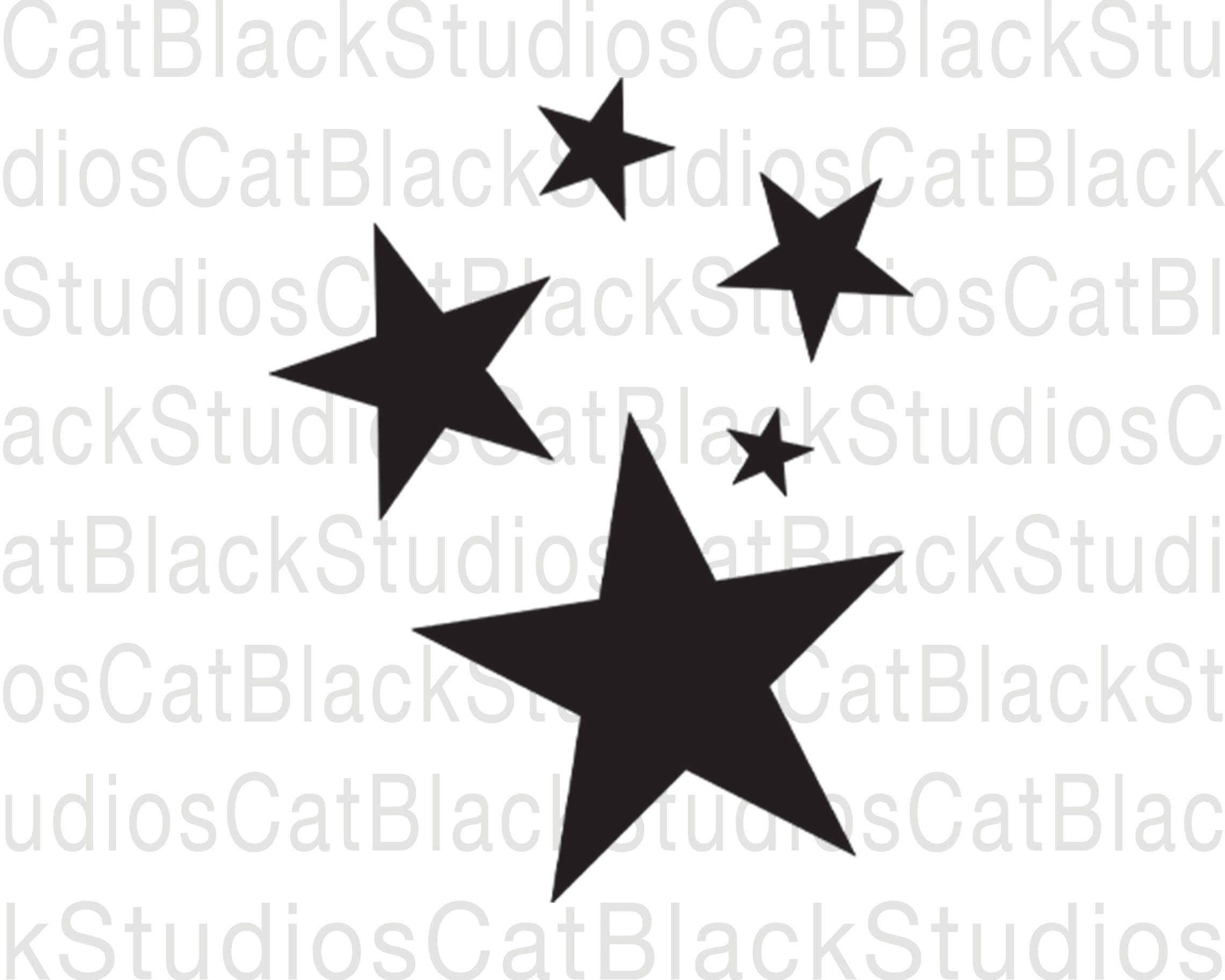 Five Stars SVG | PNG Instant Digital Download - Etsy