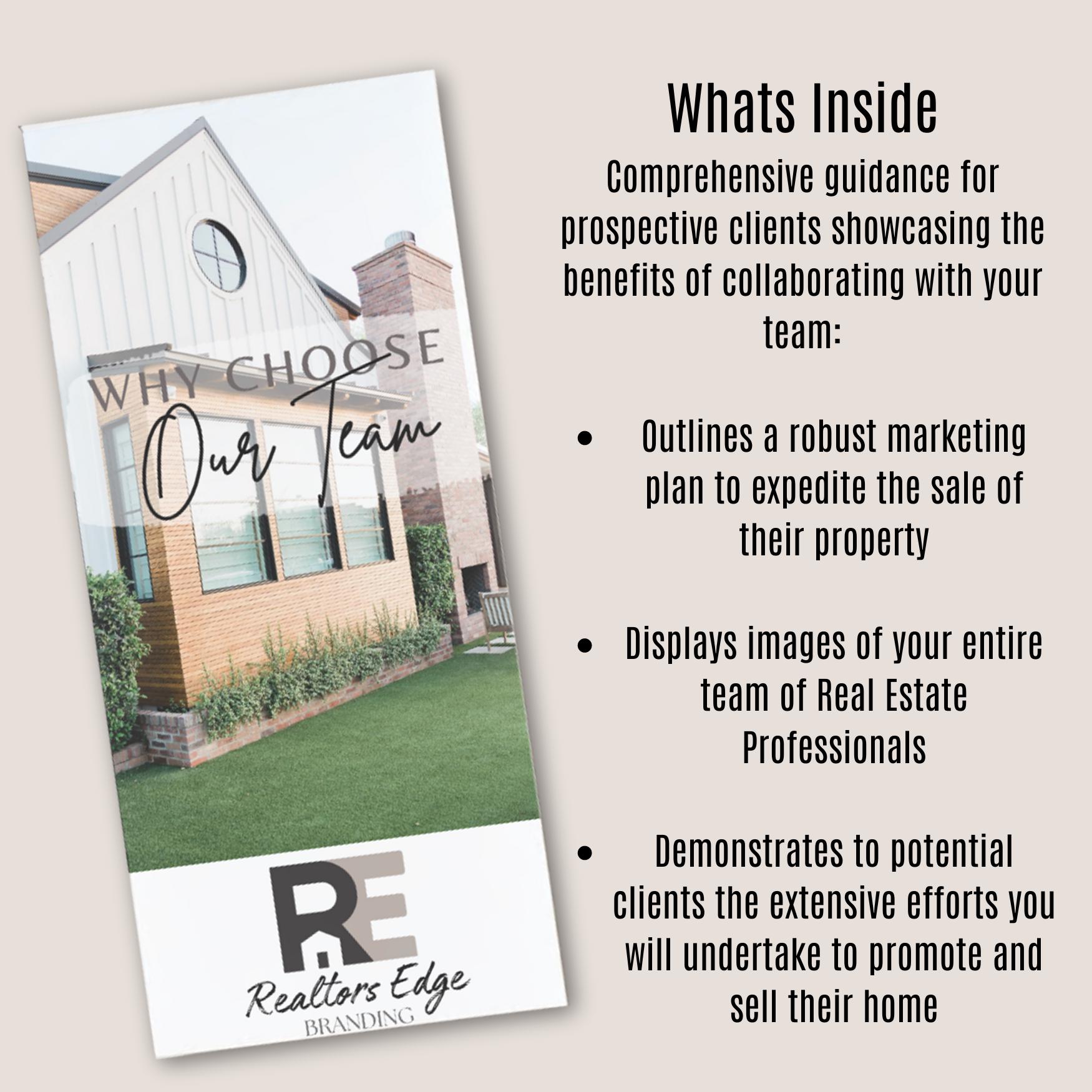 Customizable Why CHOOSE OUR TEAM Brochures Digital Download Listing ...