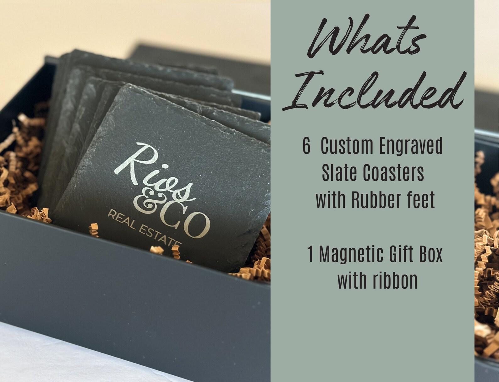 Coaster Set Branded for Real Estate Client Closing Gift for House Sale ...