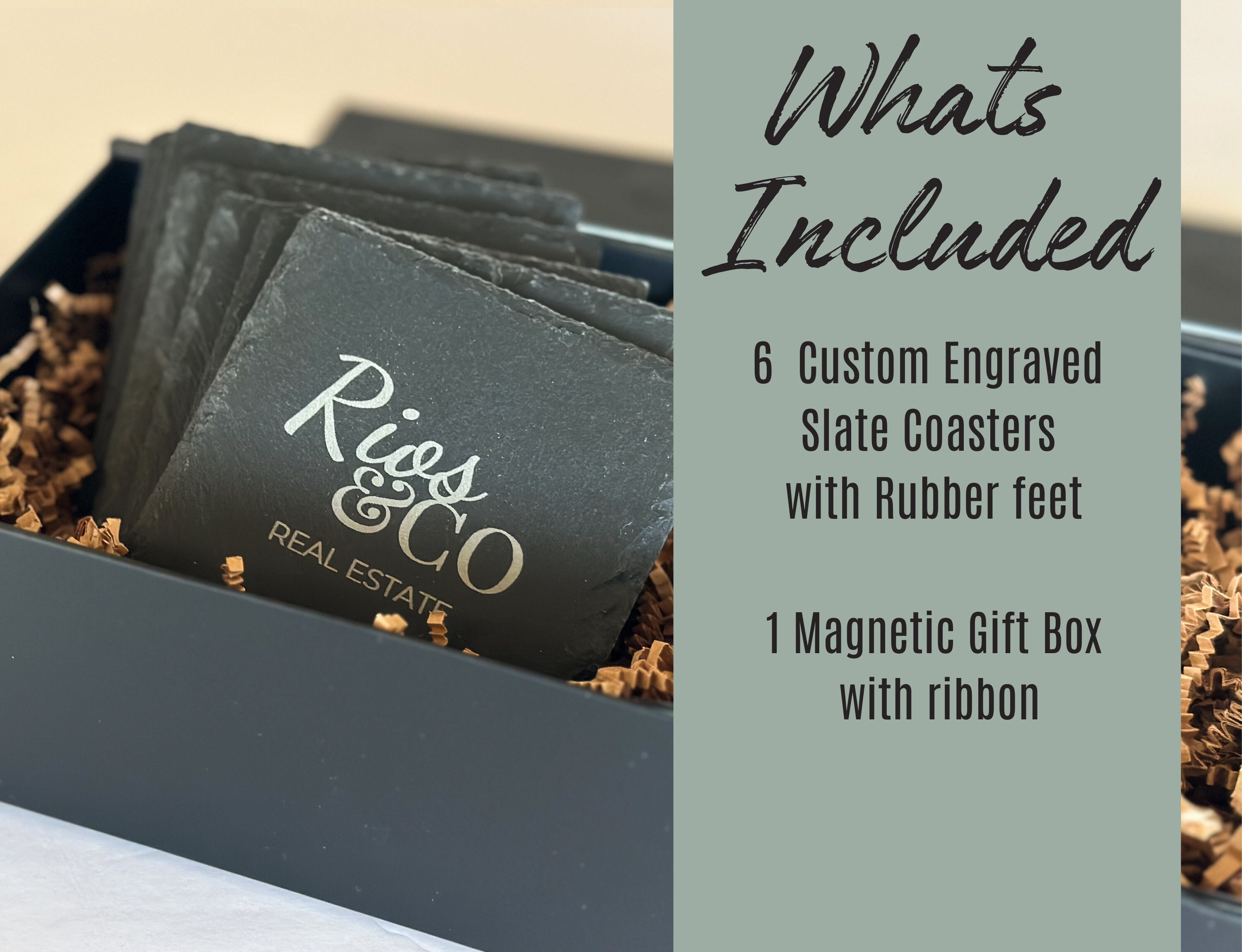 Coaster Set Branded for Real Estate Client Closing Gift for House Sale ...