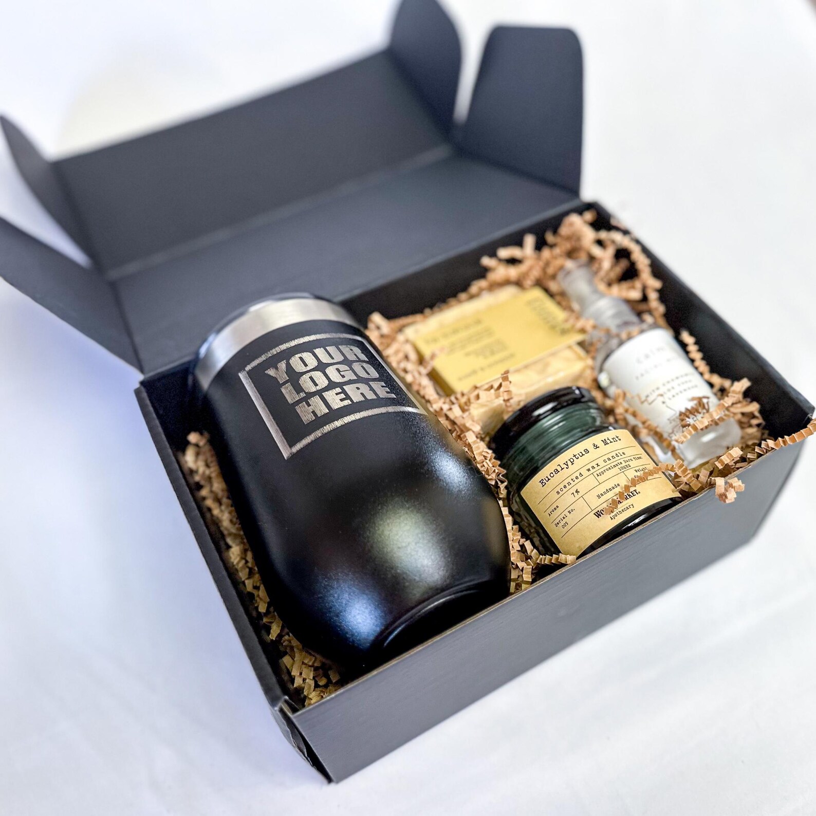 Custom Branded Gift Box for Client on Closing Day Promotional Tumbler ...