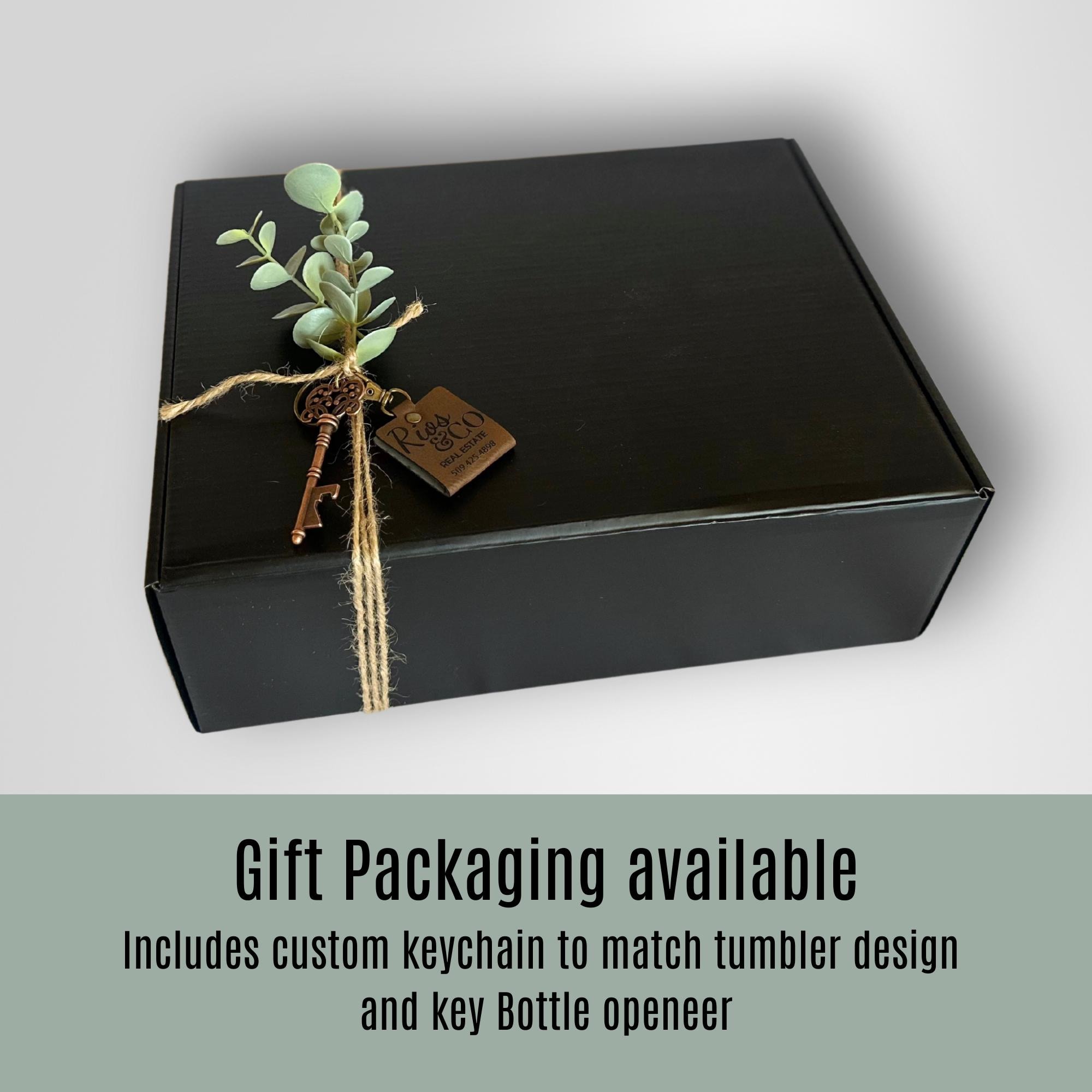 Custom Branded Gift Box for Client on Closing Day Promotional Tumbler ...