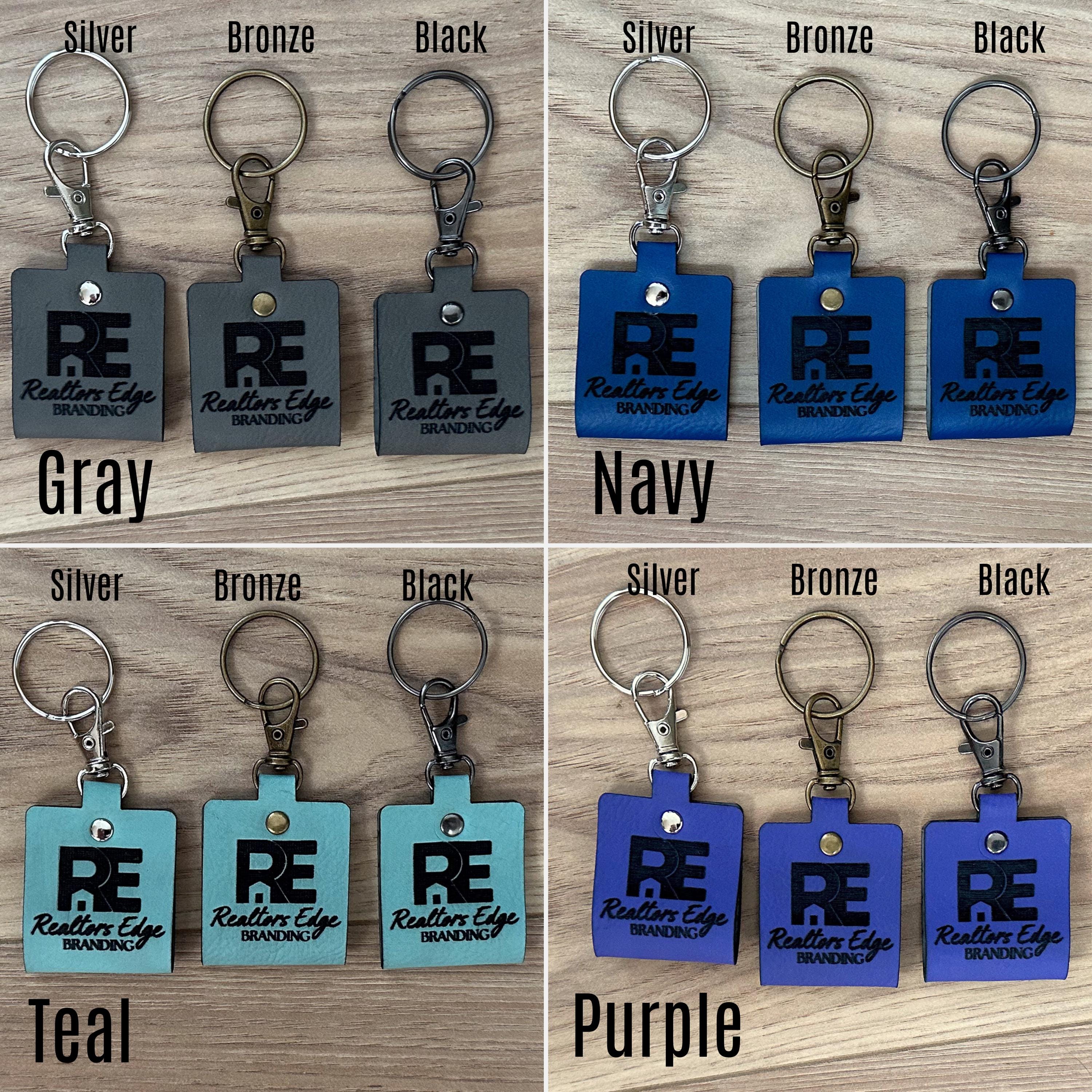 Personalized Engraved Leather Keychain for Branding Promotional Gift ...