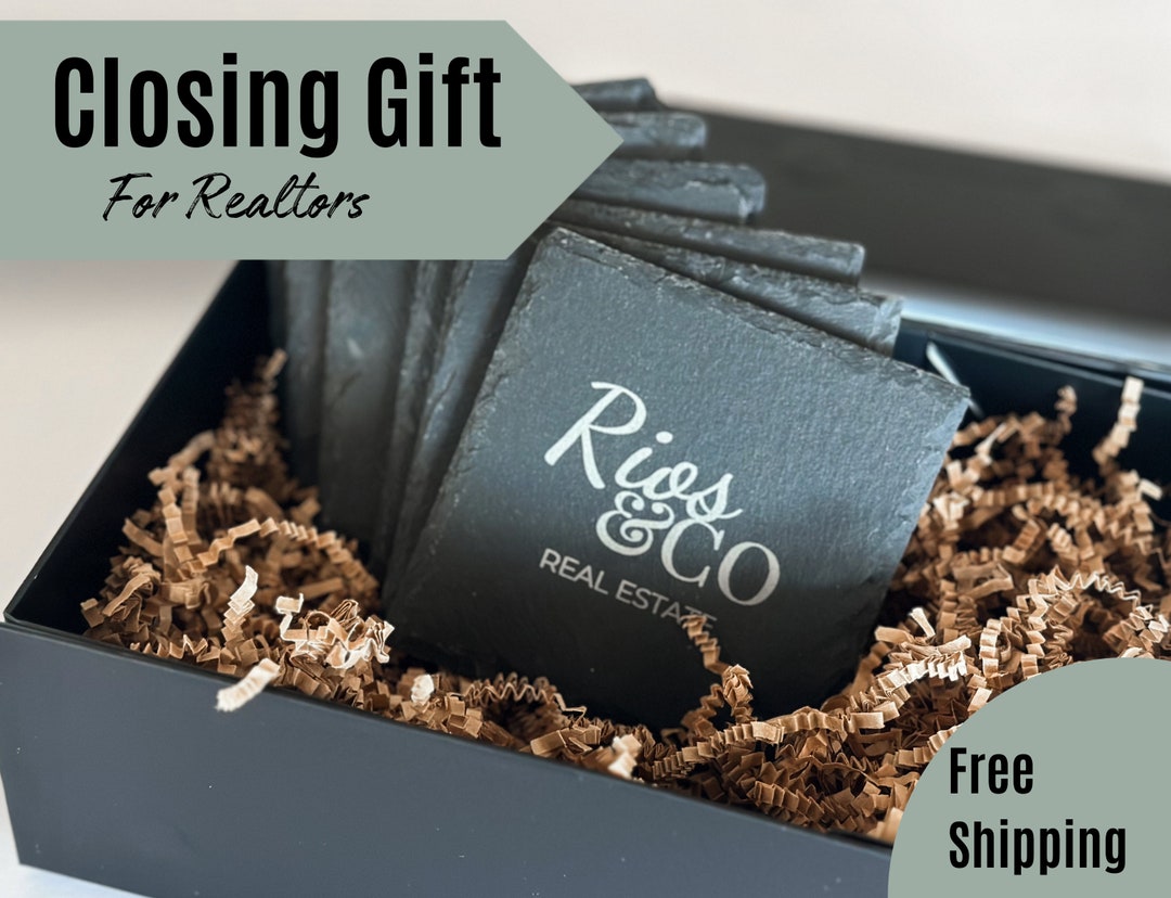 Coaster Set Branded for Real Estate Client Closing Gift for House Sale ...