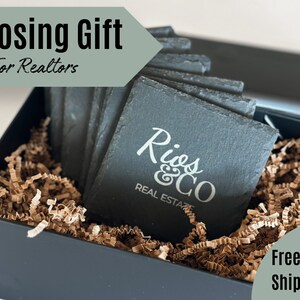 Coaster Set Branded for Real Estate Client Closing Gift for House Sale ...