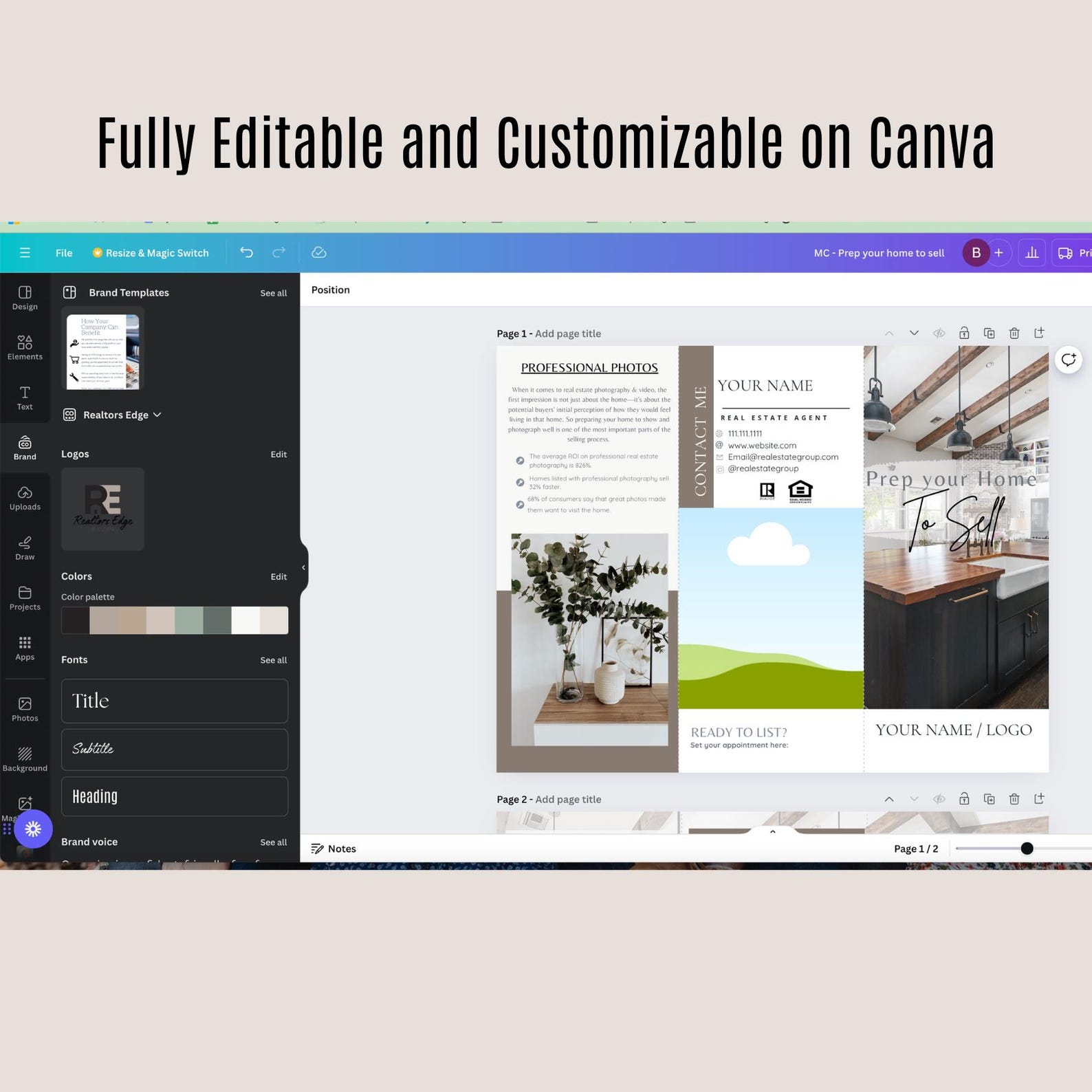 Customizable Why CHOOSE OUR TEAM Brochures Digital Download Listing ...