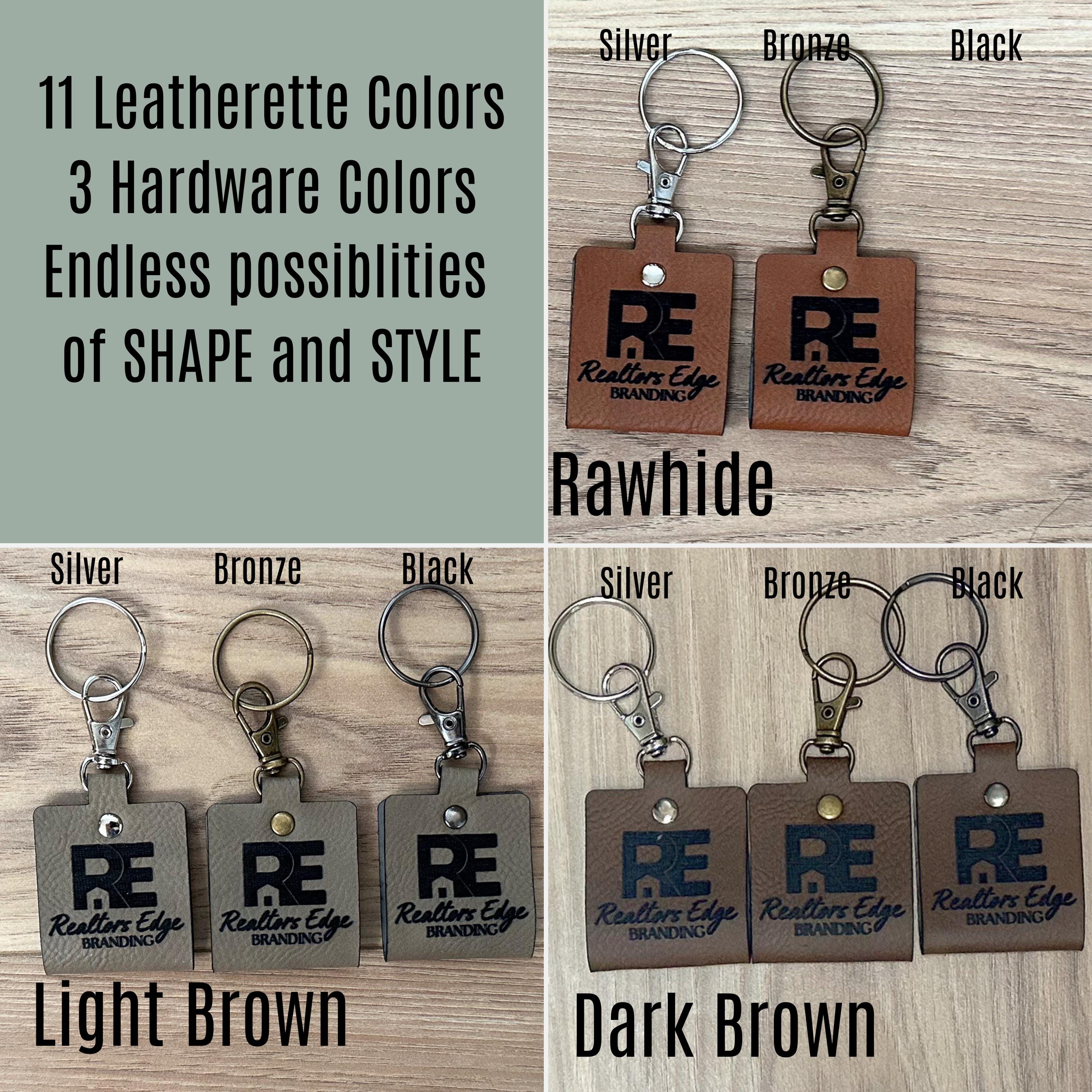 Personalized Engraved Leather Keychain for Branding Promotional Gift ...