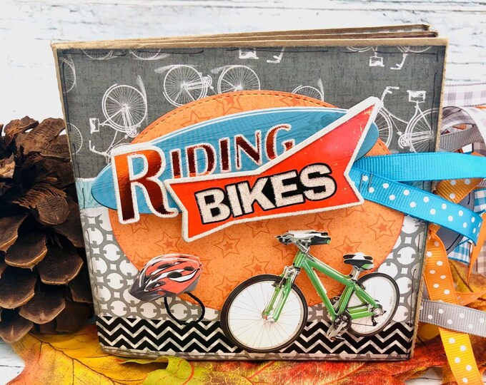 Bike Riding Scrapbook Premade Mini Photo Album | Etsy