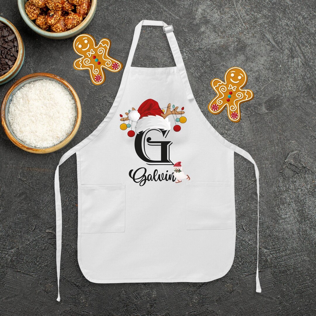 Custom Christmas Apron, Custom Name Apron, Christmas Matching Baking ...
