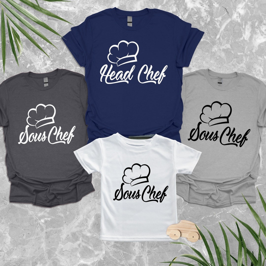 Matching Head Chef & Sous Chef Shirts: Family Cooking Tees - Etsy
