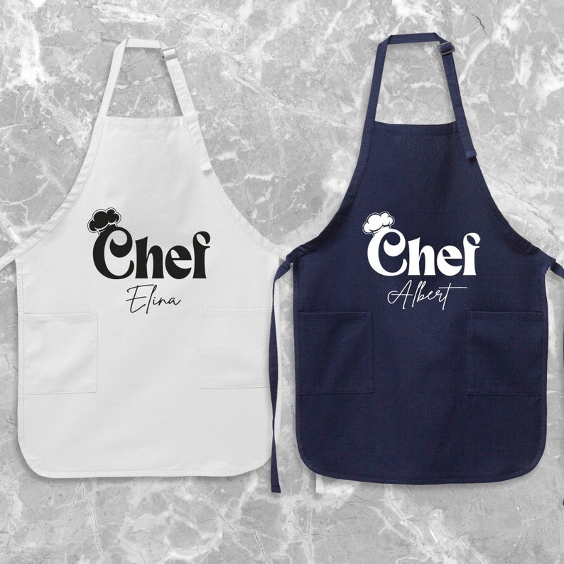 Custom Chef Apron: Personalized Kitchen Gift - Etsy