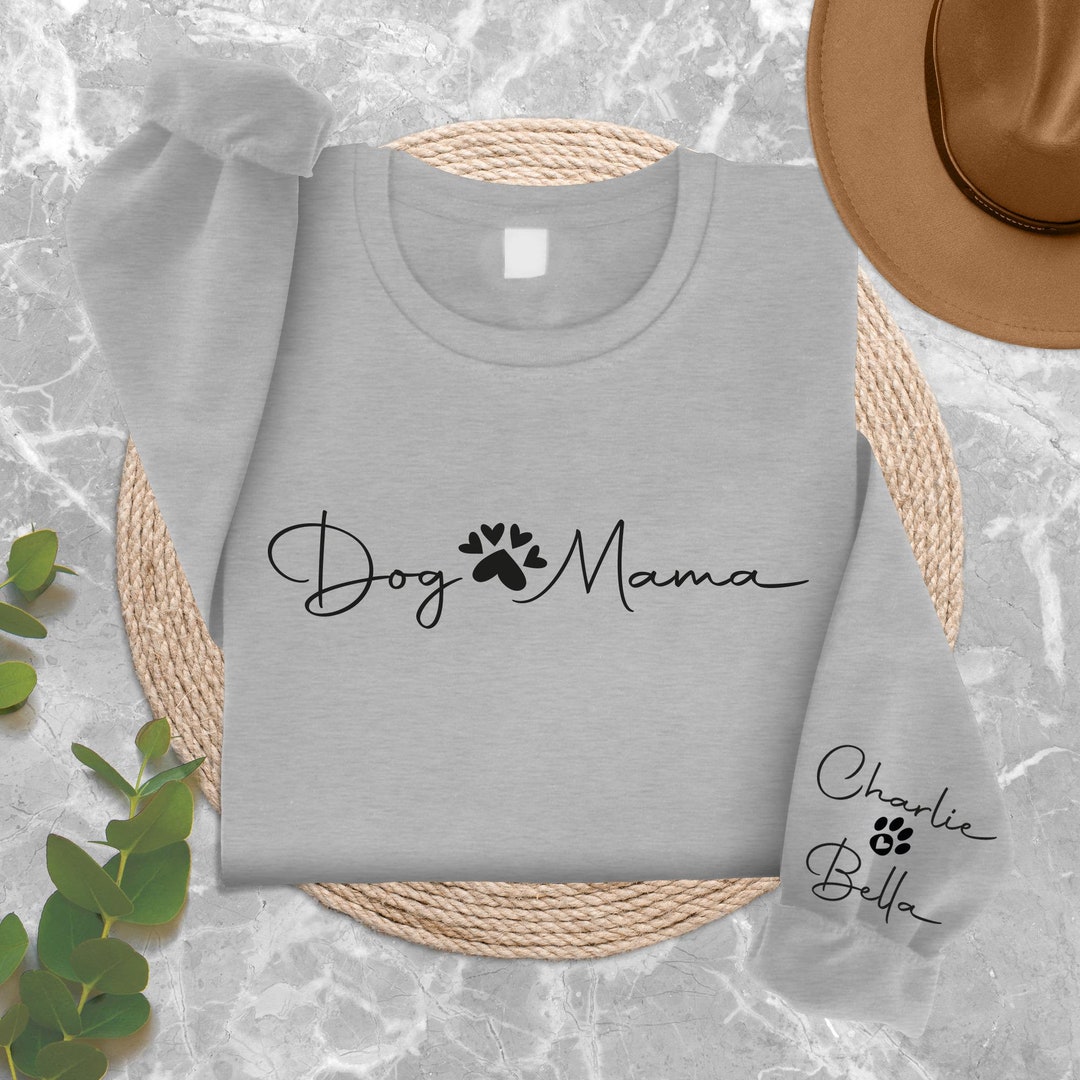 Custom Dog Mom Sweatshirts, Personalized Dog Mom Shirts, Dog Lover ...