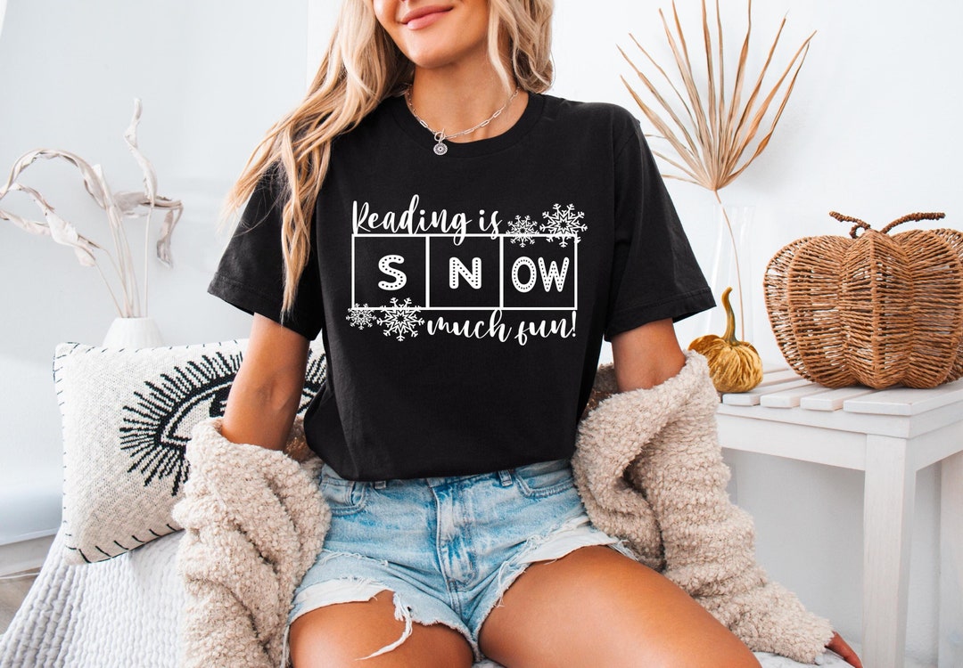 Reading is Snow Much Fun Teacher Shirt - Winter Christmas Tee - Etsy