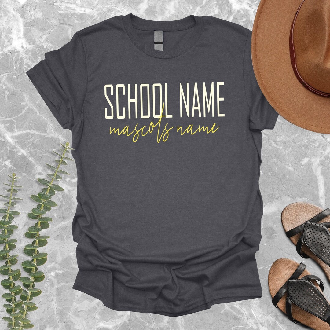 Custom School T-shirt, Custom Text Shirt, School Logo Shirt, Team ...