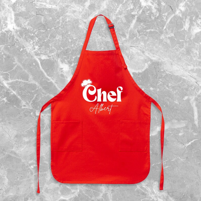 Custom Chef Apron: Personalized Kitchen Gift - Etsy