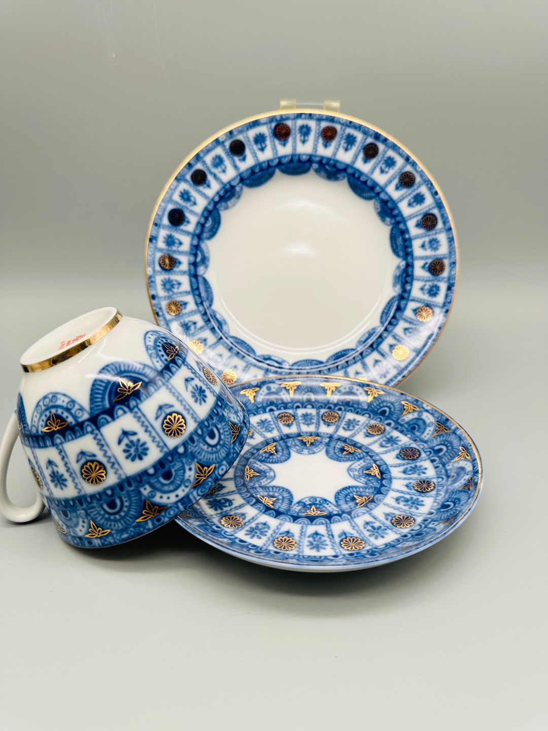 Vintage Russian Imperial Lomonosov Tea Set 3 Pcs Russia Russian ...