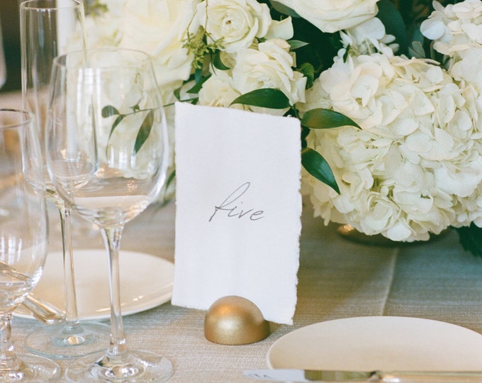 Handmade Paper Table Number Signs - Etsy Canada