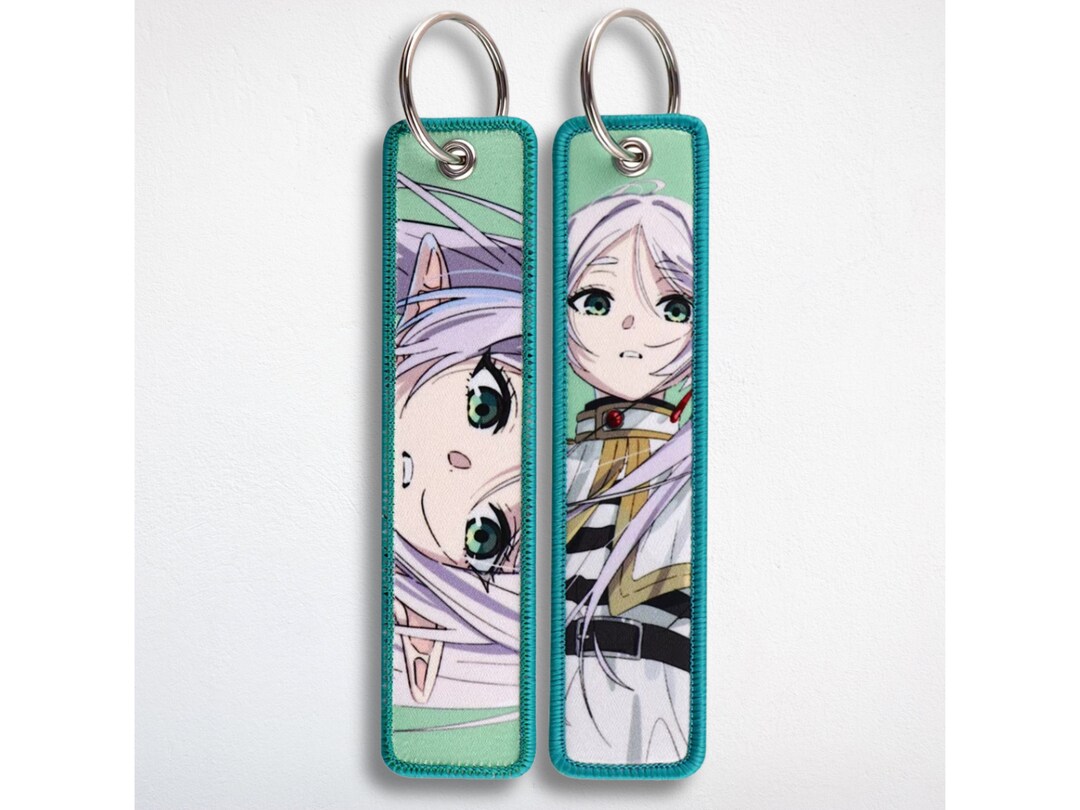 Frieren Anime Embroidered Jet Tag Keychain for Motorcycles Cars Bag ...