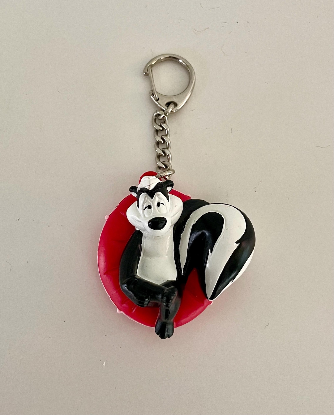 Vintage Pepe Le Pew Keychain on Red Floaty - Etsy