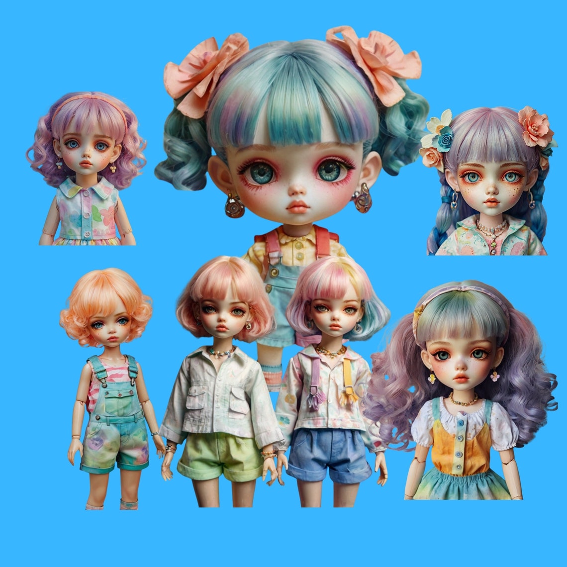 Fantasy Dolls Clipart-cute BJD Dolls PNG, Transparent PNG, Fantasy ...