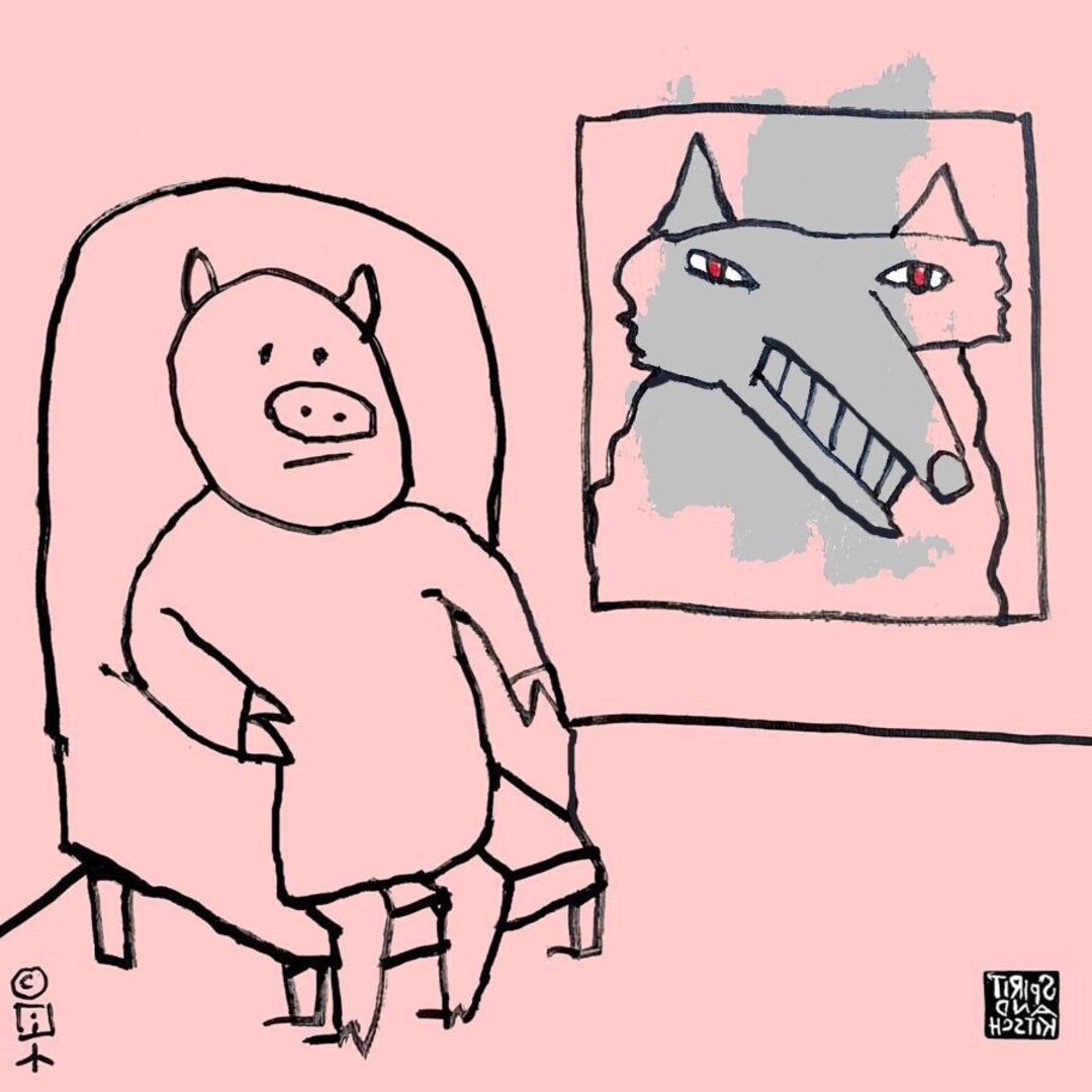 The Pig and the Wolf - Etsy