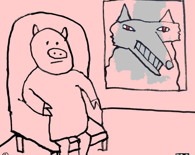The Pig and the Wolf - Etsy