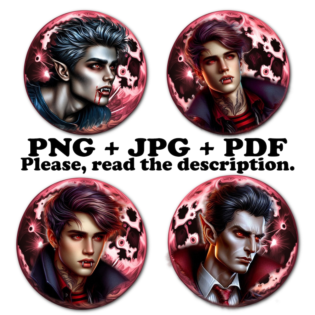 Moon Vampire Sublimation Designs PNG commercial License halloween ...