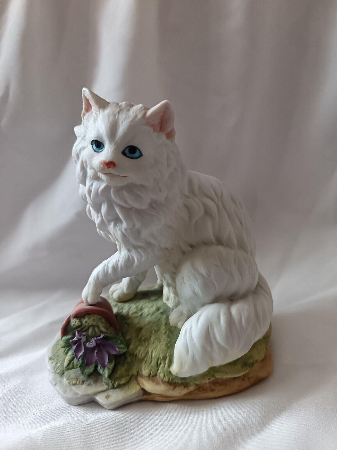 Kowa Finest Porcelain Ware Persian Cat Knocking Over Plant Pot - Etsy