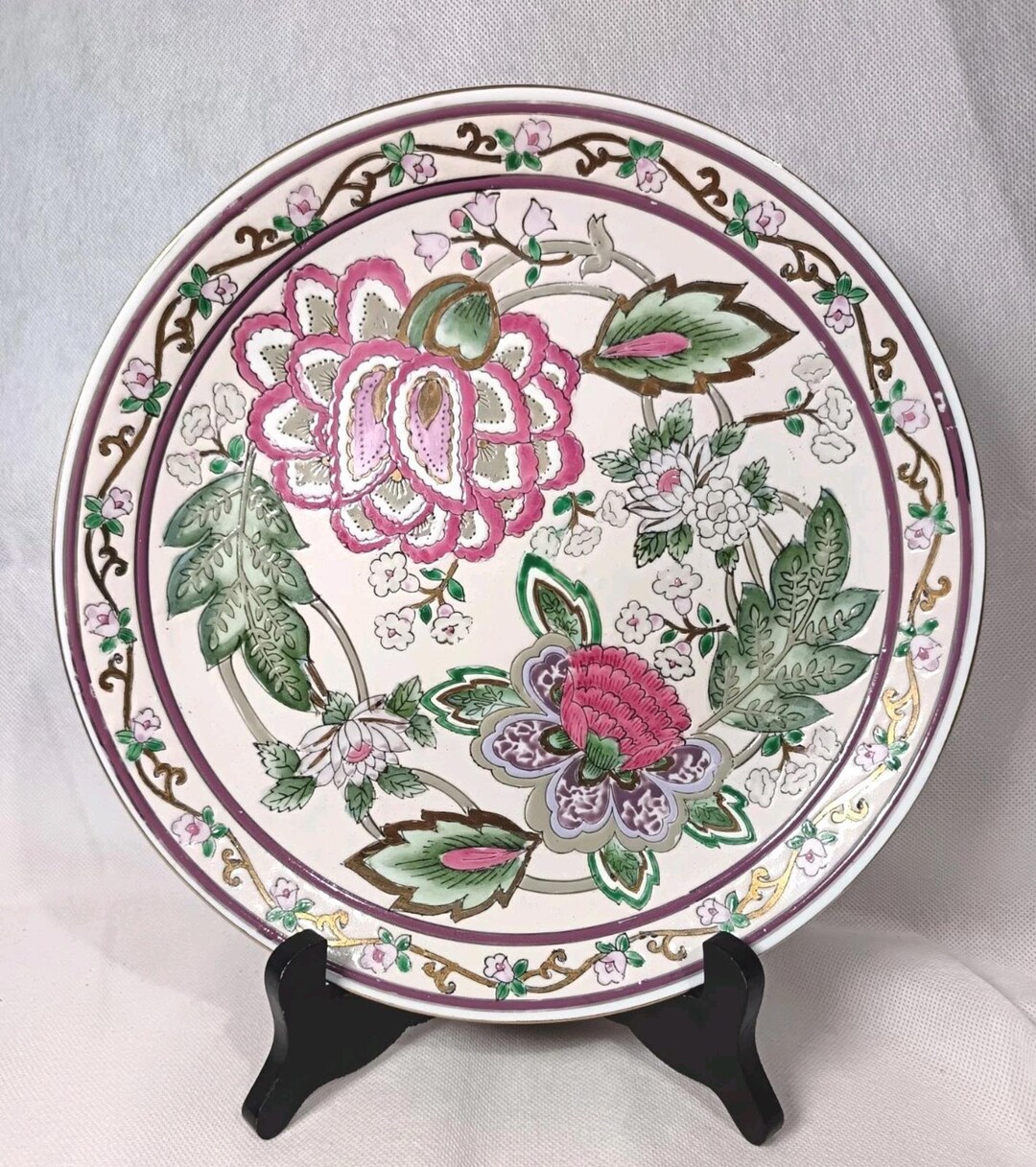 JC Penny Vintage Classic Traditions Decorative Hand Painted Plate 10 ...