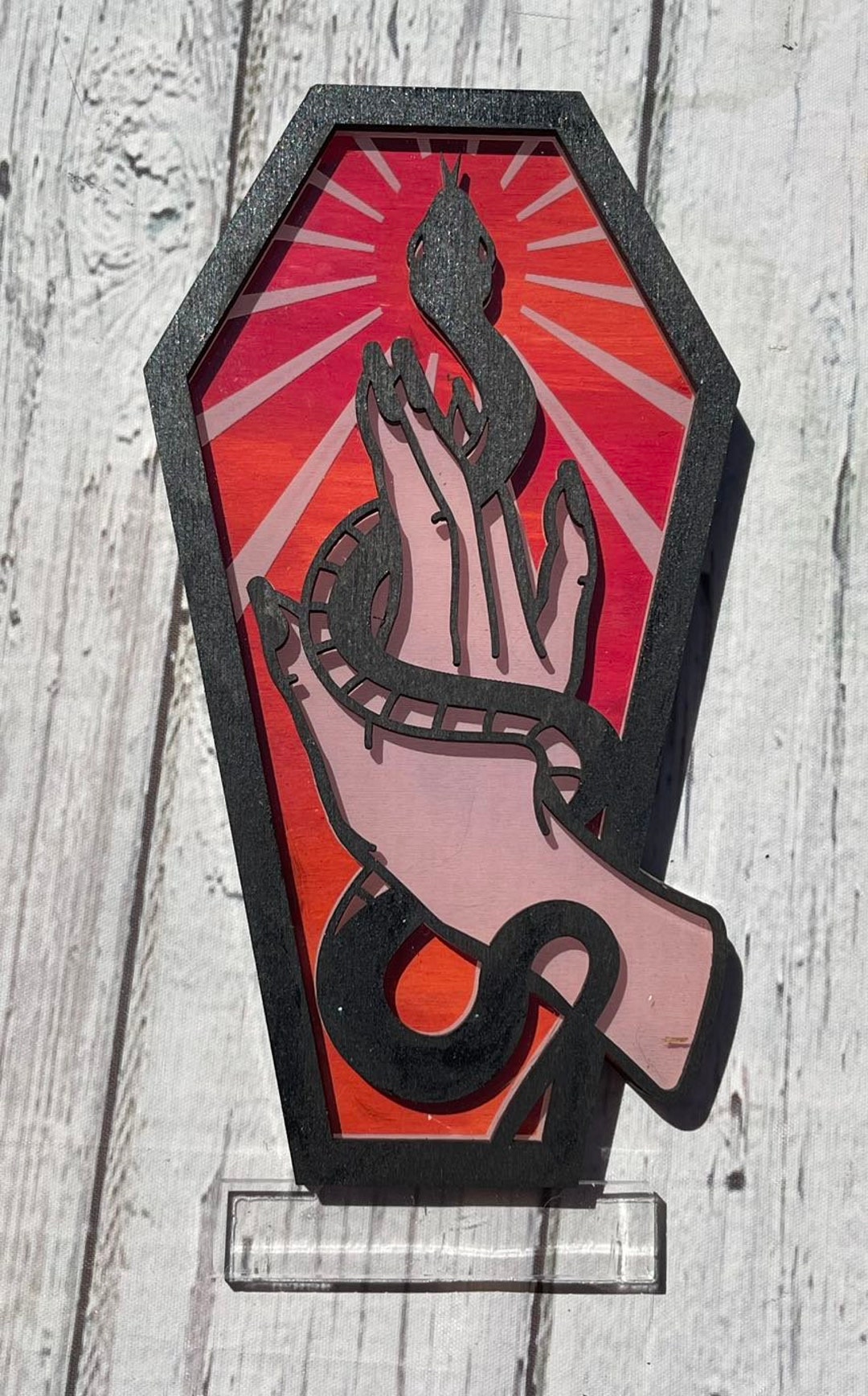 Light up Snake Coffin Hand Nightlight/ Spooky RIP Crawly Halloween - Etsy