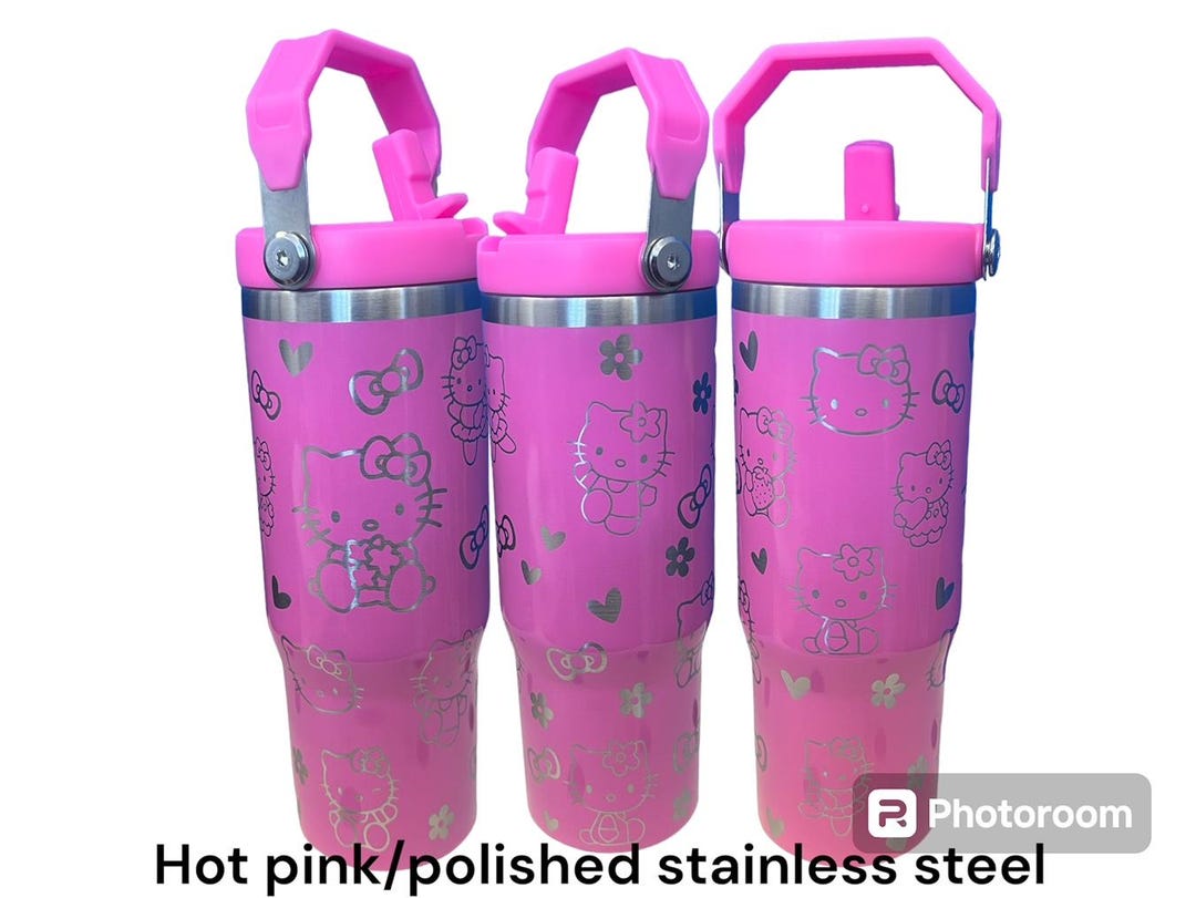Hello Kitty Laser Engraved Tumbler 30oz With Flip Top Spill Proof - Etsy