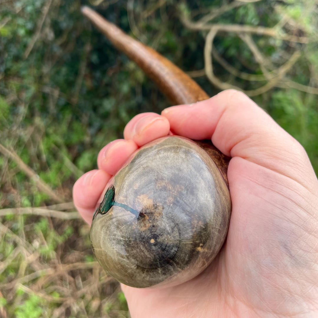 Hazel Irish Walking Stick With a Large Knobhead - Etsy