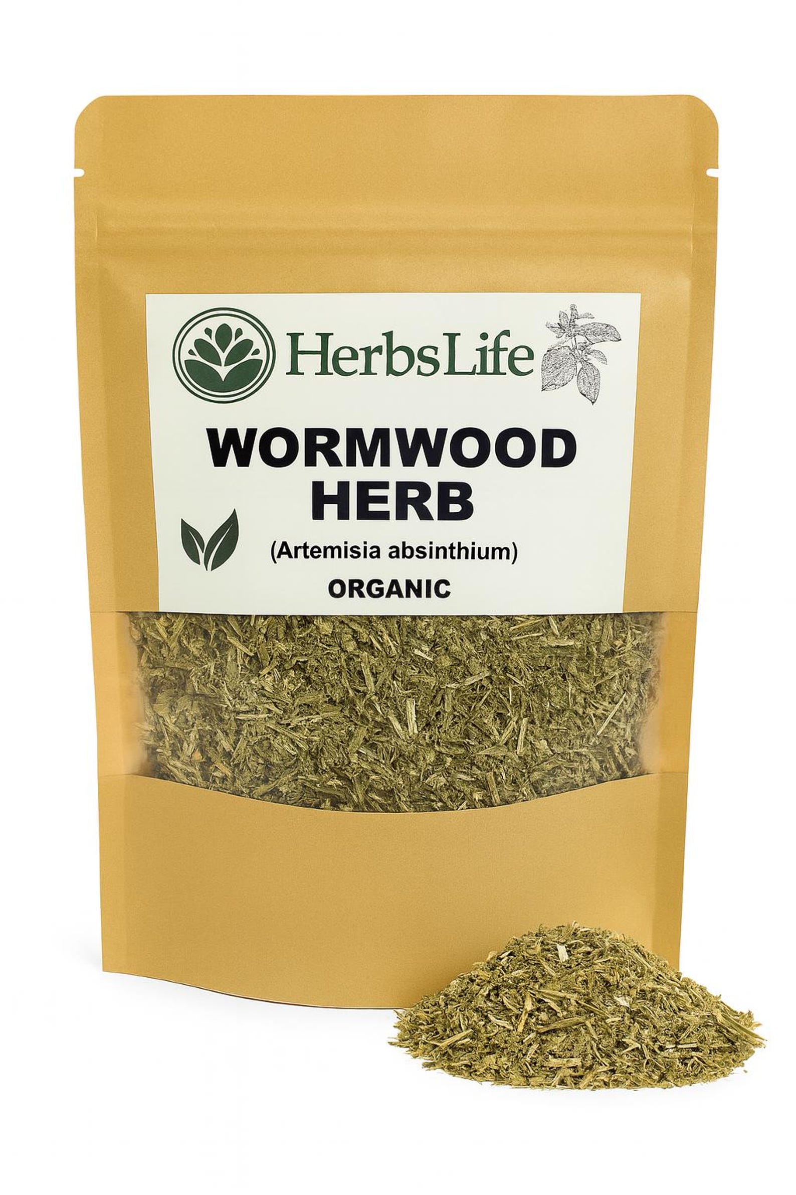 Organic WORMWOOD HERB | Artemisia Absinthium Dried Cut Herb | Herbal ...