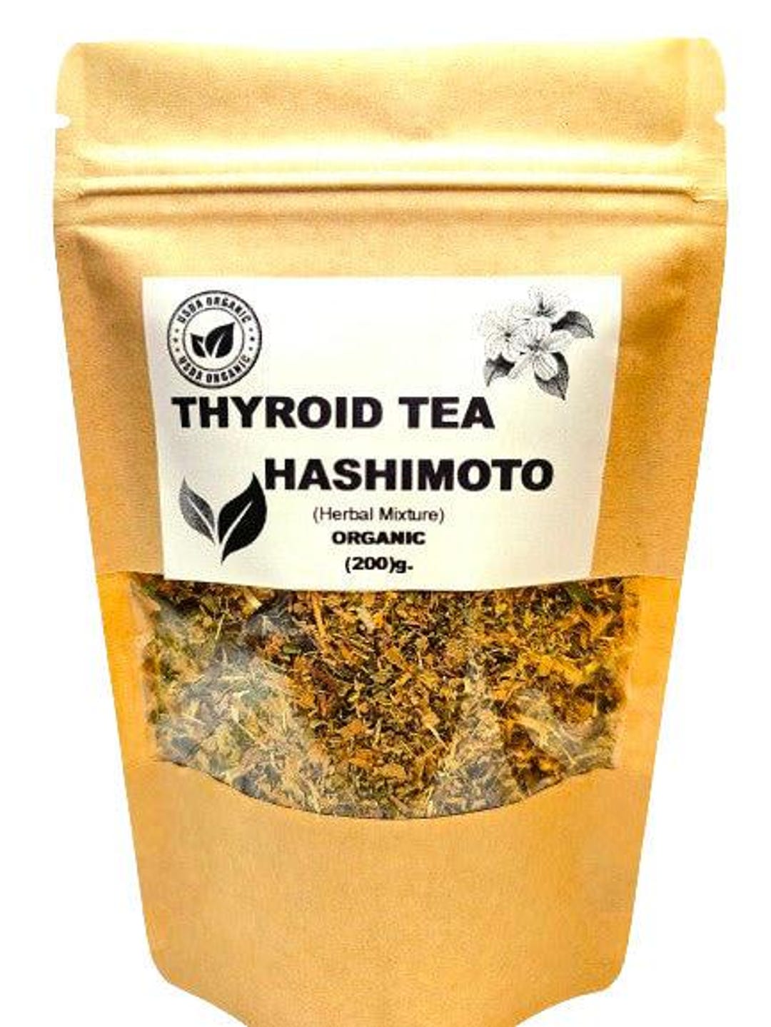 Organic THYROID TEA HASHIMOTO 200g. Herbal Mixture Herbal Blends Dried ...