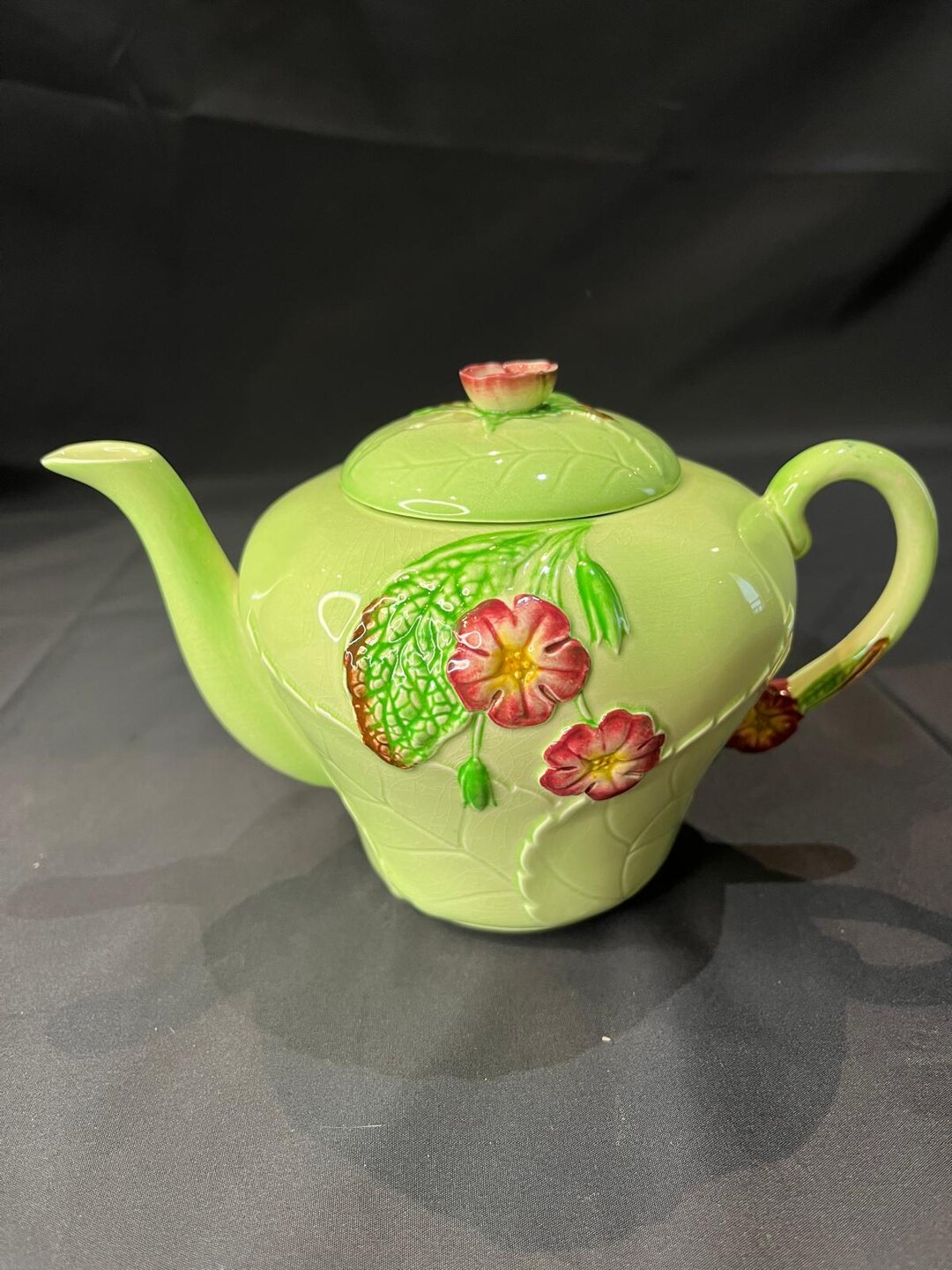 Vintage Carlton Ware Green Teapot in the Primula Design. English 1930s ...