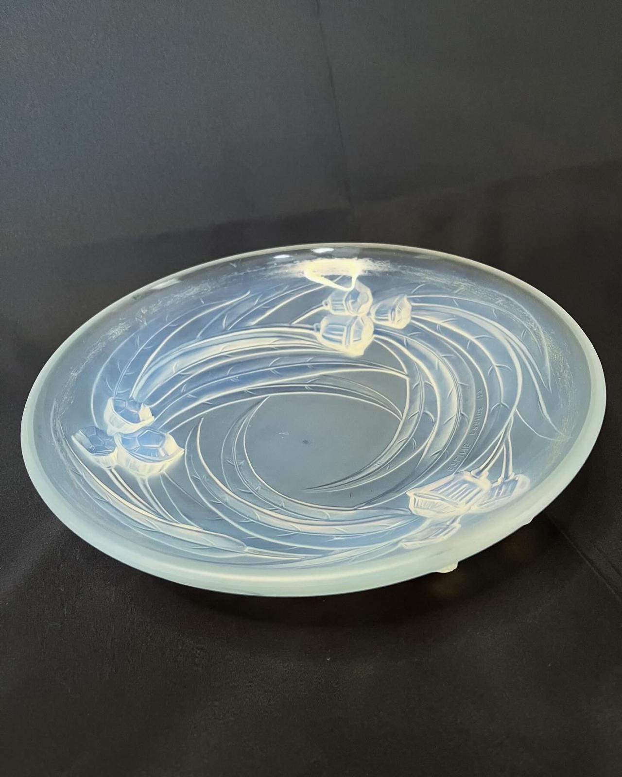 French Art Deco 1930s Opalescent Glass Bowl by ETLING - Etsy
