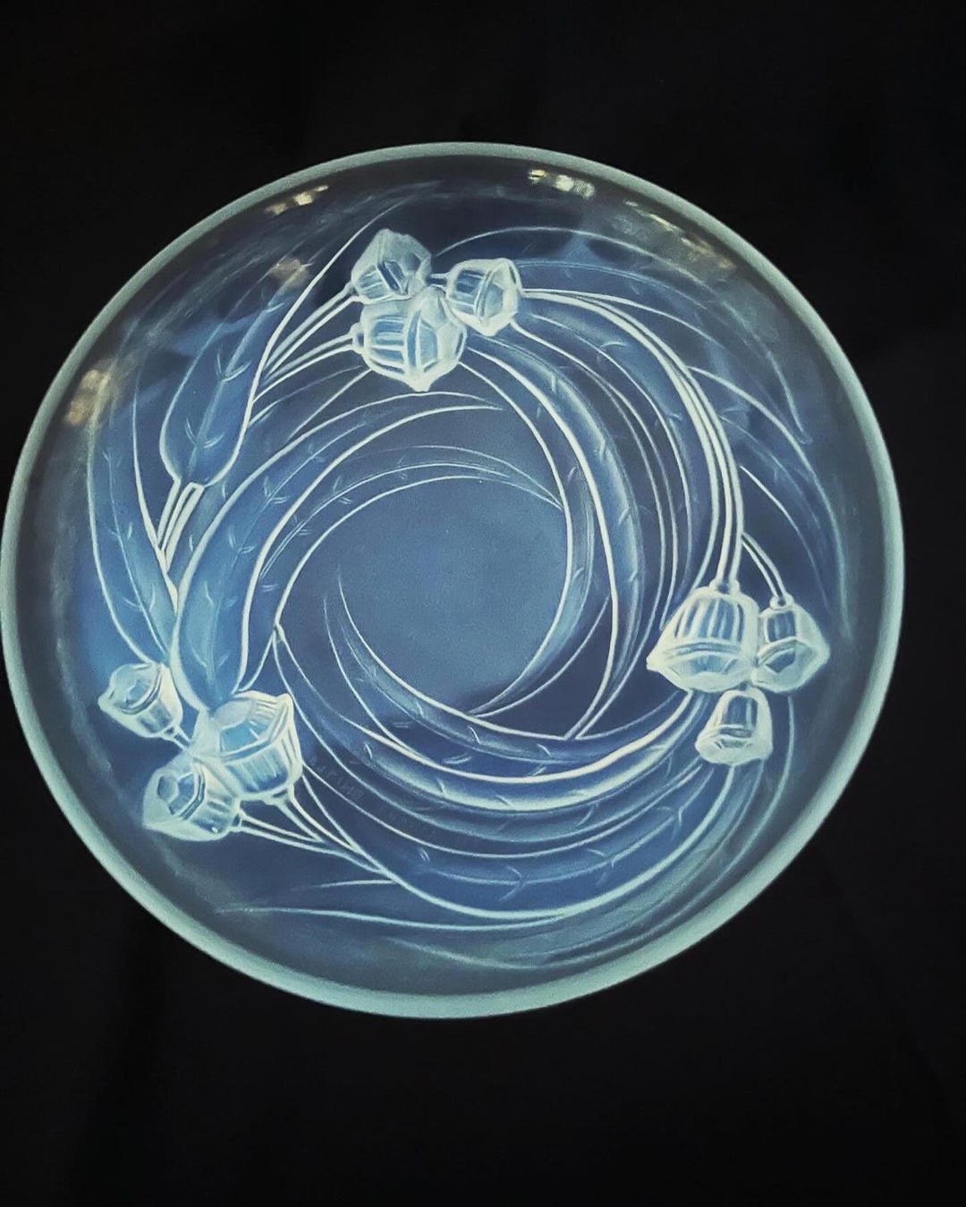 French Art Deco 1930s Opalescent Glass Bowl by ETLING - Etsy